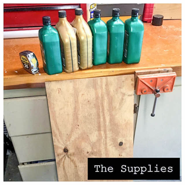 Upcycle Motor Oil Bottles into a Workshop Storage System