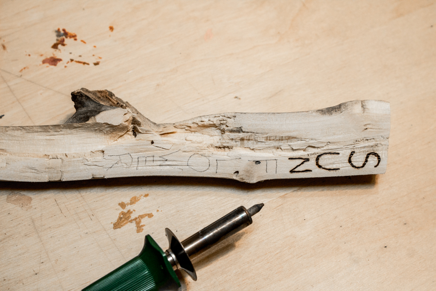 How To Make A Wood Burned Stick Plant Marker • Crafting a Green World