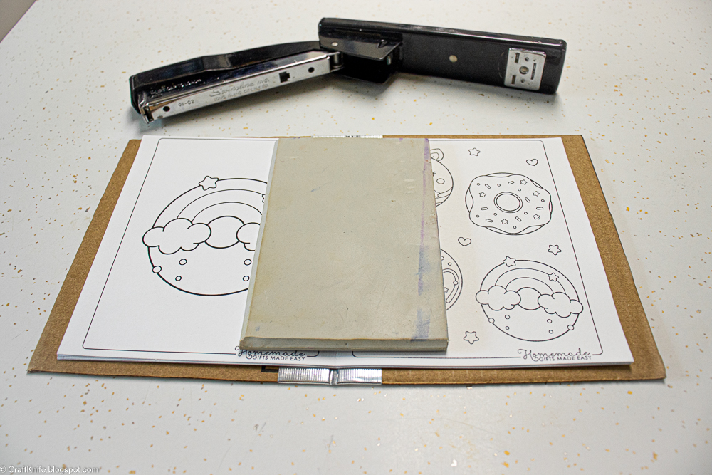 DIY Coloring Book with an Upcycled Cardboard Cover