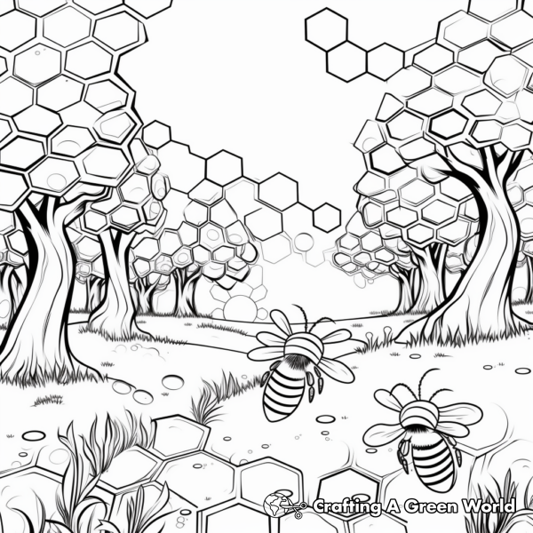 Honeycomb Coloring Pages - Free & Printable!