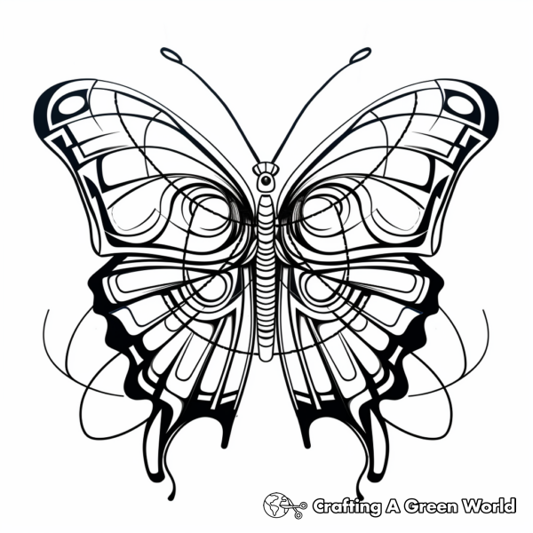 Blue Morpho Butterfly Coloring Pages - Free & Printable!