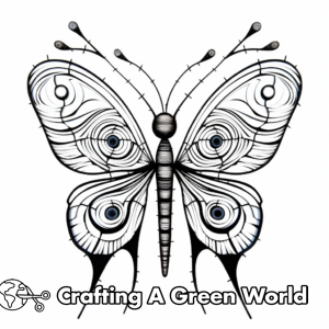 Blue Morpho Butterfly Coloring Pages - Free & Printable!