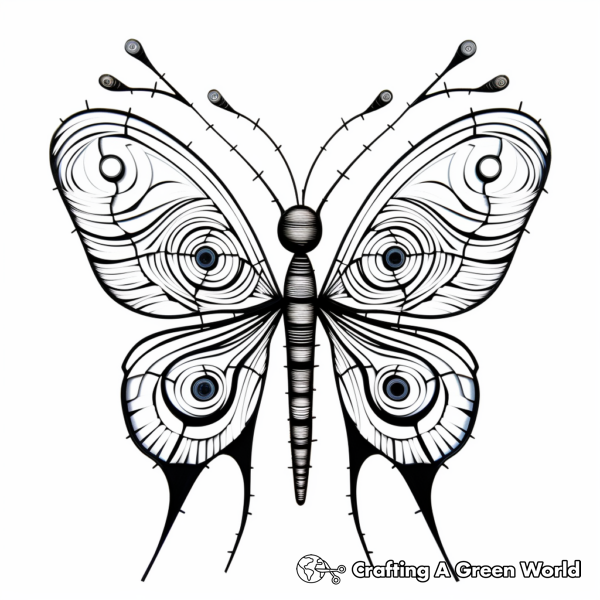 Blue Morpho Butterfly Coloring Pages - Free & Printable!