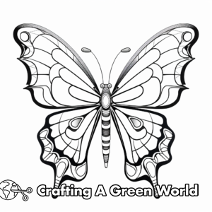 Blue Morpho Butterfly Coloring Pages - Free & Printable!