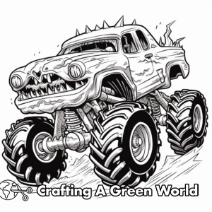 Monster Truck Coloring Pages - Free & Printable!