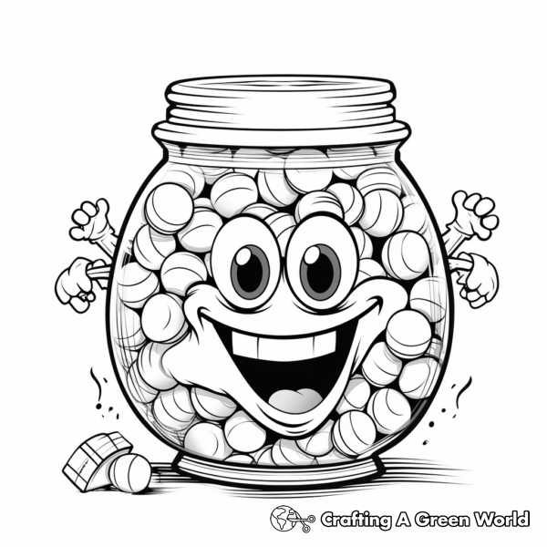 Candy Jar Coloring Pages - Free & Printable!