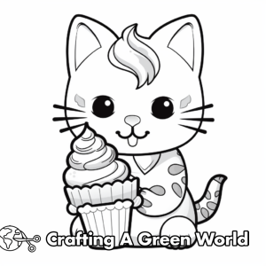 Cats and Ice Cream Coloring Pages - Free & Printable!
