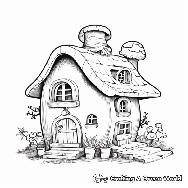Gnome House Coloring Pages - Free & Printable!
