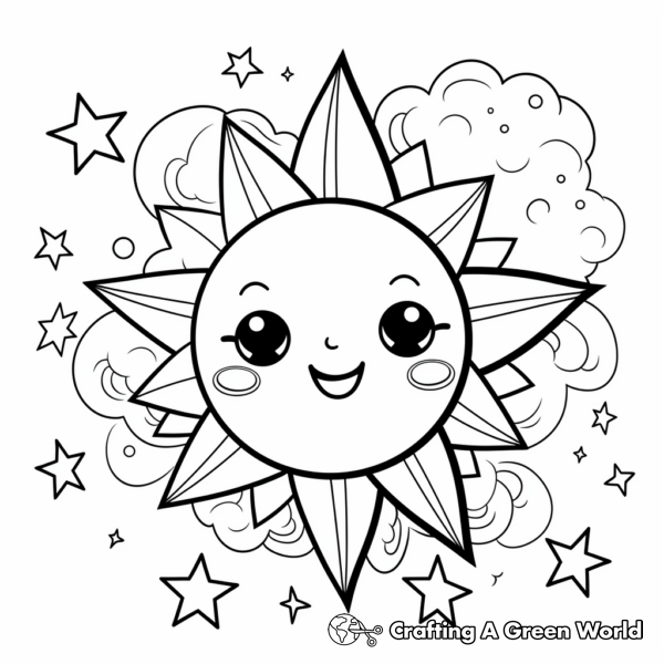Sun, Moon, and Stars Coloring Pages - Free & Printable!