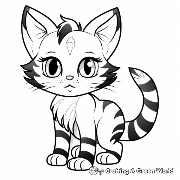 Striped Cat Coloring Pages - Free & Printable!