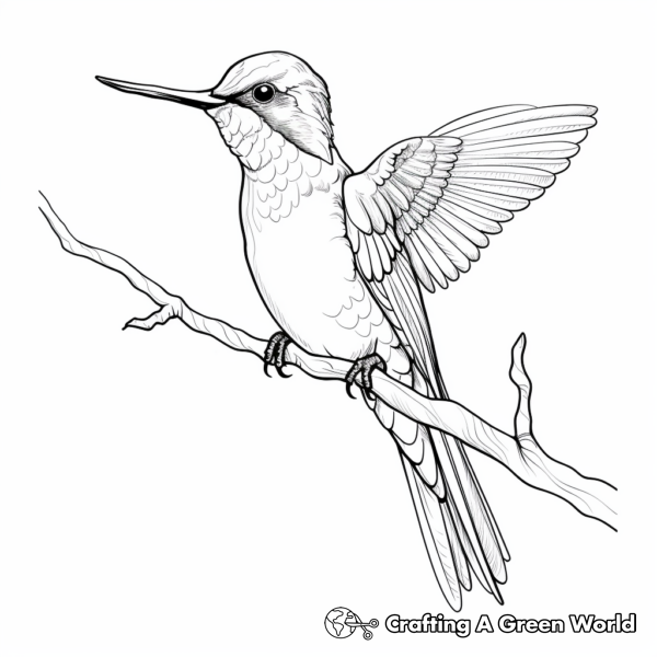 Realistic Hummingbird Coloring Pages - Free & Printable!