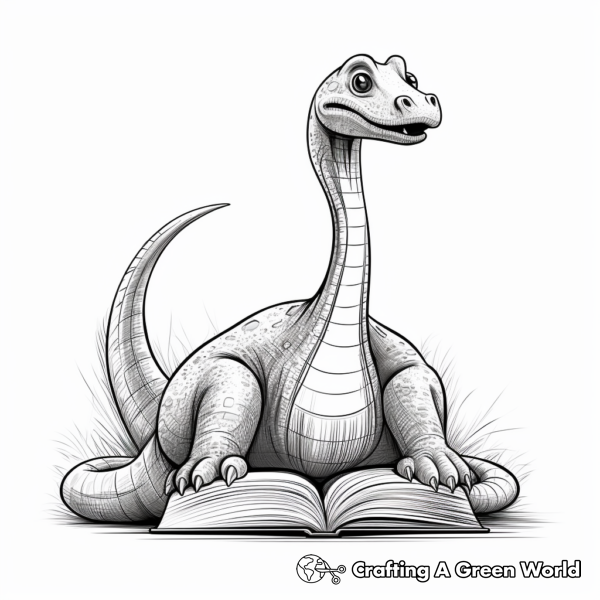 Dinosaur Book Coloring Pages - Free & Printable!