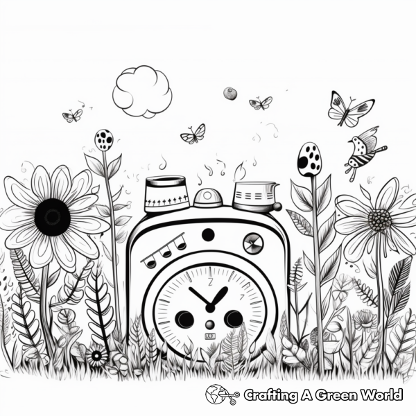 Alarm Clock Coloring Pages - Free & Printable!