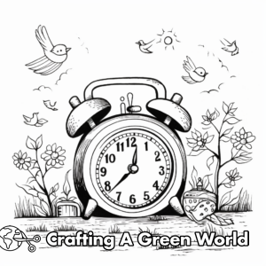 Alarm Clock Coloring Pages - Free & Printable!