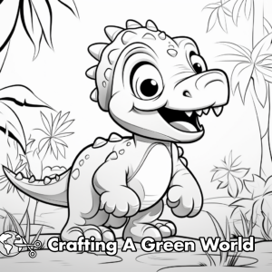 Cute Dinosaur Coloring Pages - Free & Printable!