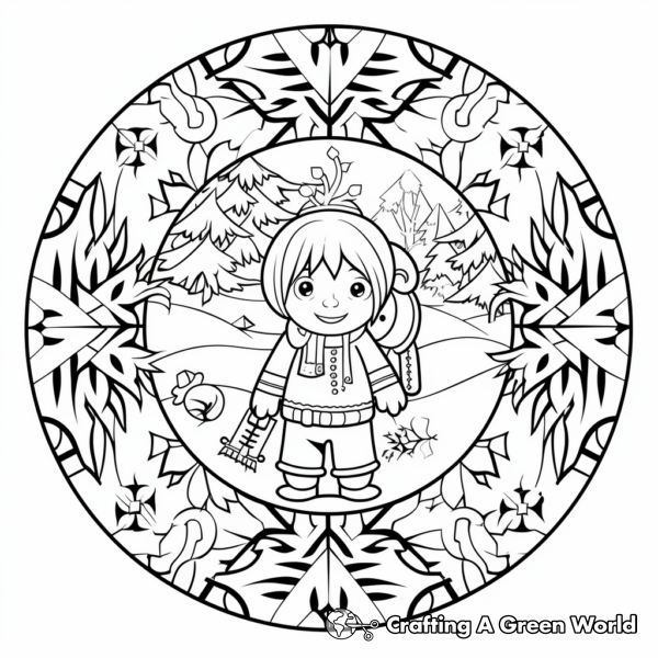 Winter Mandala Coloring Pages - Free & Printable!