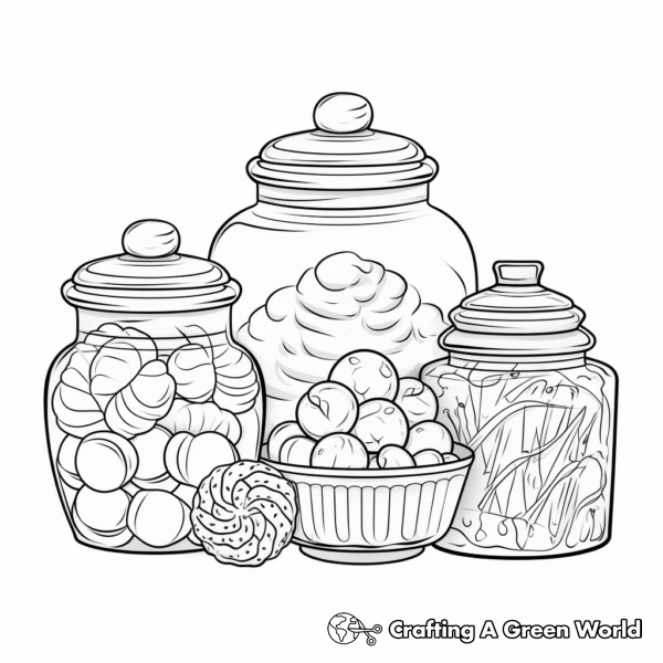 Candy Jar Coloring Pages - Free & Printable!