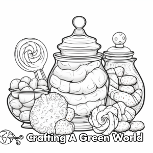 Candy Jar Coloring Pages - Free & Printable!