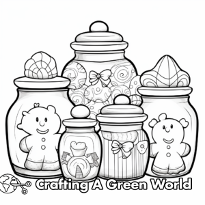 Candy Jar Coloring Pages - Free & Printable!