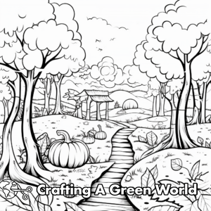 F Is For Fall Coloring Pages - Free & Printable!