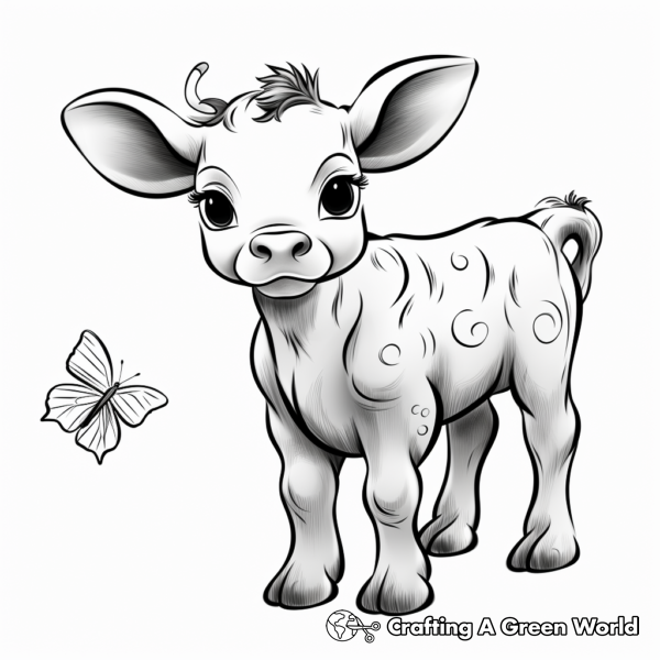 Baby Cow Coloring Pages - Free & Printable!