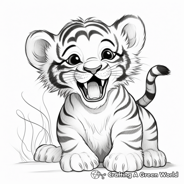 Cute Baby Tiger Coloring Pages - Free & Printable!