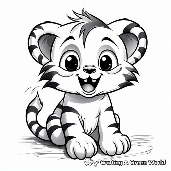 Cute Baby Tiger Coloring Pages - Free & Printable!
