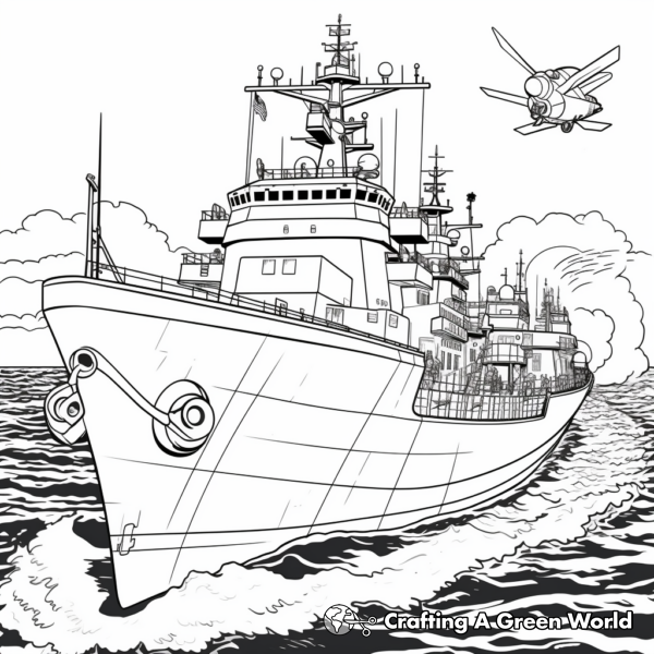 Warship Coloring Pages - Free & Printable!