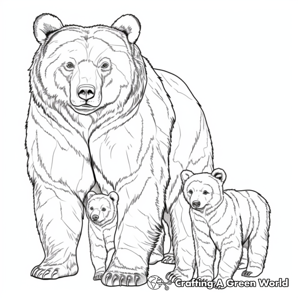 Grizzly Bear Coloring Pages - Free & Printable!