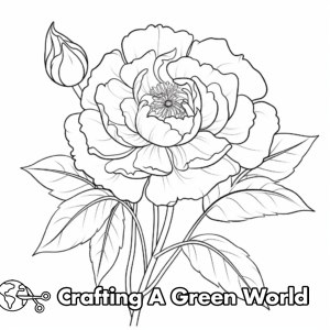 Peony Coloring Pages - Free & Printable!