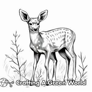 White Tailed Deer Coloring Pages - Free & Printable!