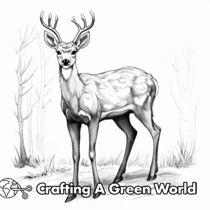 White Tailed Deer Coloring Pages - Free & Printable!