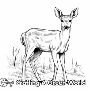 White Tailed Deer Coloring Pages - Free & Printable!