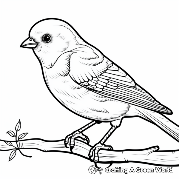 American Goldfinch Coloring Pages - Free & Printable!
