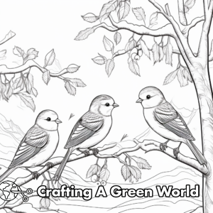 Winter Birds Coloring Pages - Free & Printable!