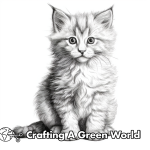 Realistic Kitten Coloring Pages - Free & Printable!