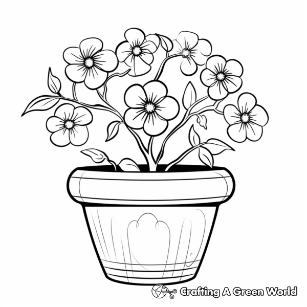 Flower Pot Coloring Pages - Free & Printable!