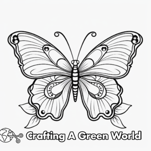 Blue Morpho Butterfly Coloring Pages - Free & Printable!
