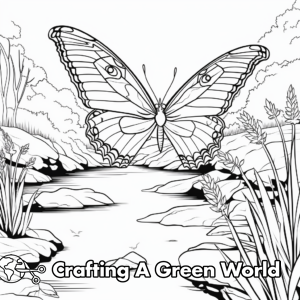 Blue Morpho Butterfly Coloring Pages - Free & Printable!