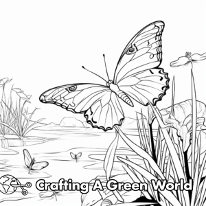 Blue Morpho Butterfly Coloring Pages - Free & Printable!