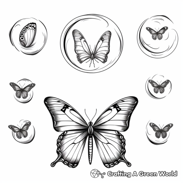 Blue Morpho Butterfly Coloring Pages - Free & Printable!