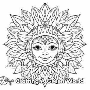 Boho Rainbow Coloring Pages - Free & Printable!