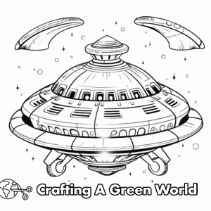 Alien Spaceship Coloring Pages - Free & Printable!