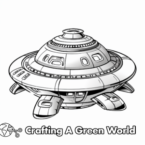 Alien Spaceship Coloring Pages - Free & Printable!