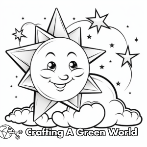Sun, Moon, and Stars Coloring Pages - Free & Printable!
