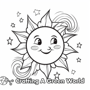 Sun, Moon, and Stars Coloring Pages - Free & Printable!