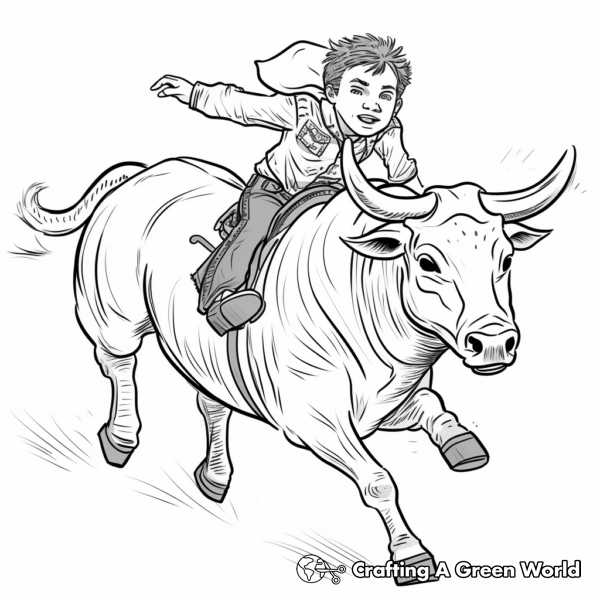 Bucking Bull Coloring Pages - Free & Printable!