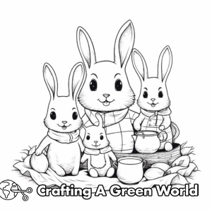 Bunny Family Coloring Pages - Free & Printable!