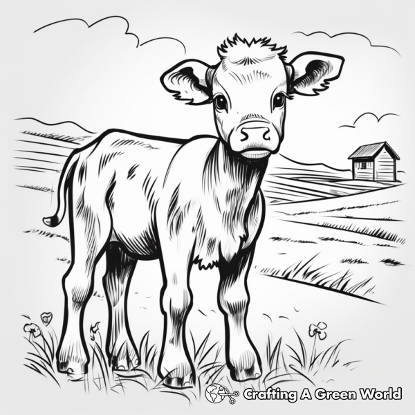 Baby Cow Coloring Pages - Free & Printable!