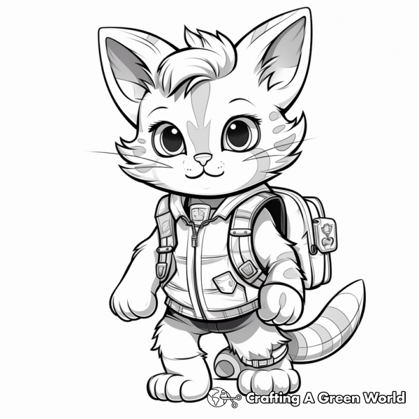 Cat Kid Coloring Pages - Free & Printable!